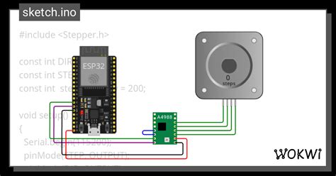 Stepper Motor Wokwi Esp32 Stm32 Arduino Simulator