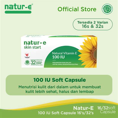 Jual Natur E Skin Start Natural Vitamin E 100 Iu Nature Suplemen Kulit Vitamin Kulit Shopee