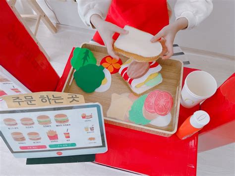 햄버거 가게놀이 재활용 박스로 만드는 방법 및 도안공유 네이버 블로그