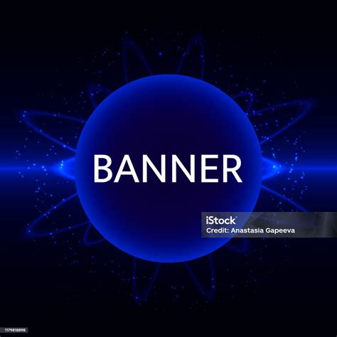 광선이 있는 파란색 추상 배너입니다 포스터 또는 카드용 벡터 일러스트레이션 모던 양식에 대한 스톡 벡터 아트 및 기타 이미지 모던 양식 모양 반짝이는 Istock