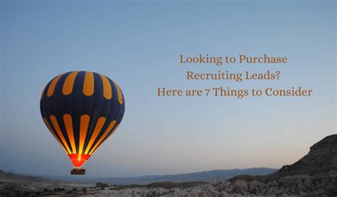 looking to purchase recruiting leads here are 7 things to consider