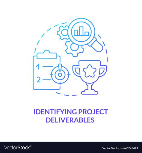 Identifying Project Deliverables Blue Gradient Vector Image