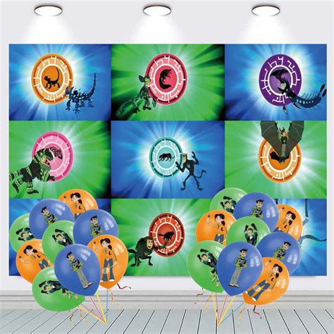Wild Kratts Backdrop Balloons Banner Party Decorations Taspestry Wall