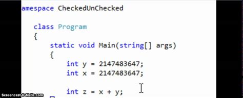 Net Checked And Unchecked Operations In Net Checked And Unchecked In Net Youtube