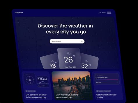 Weather Temperature Landing Page Website By Giuliana Brunetti Web