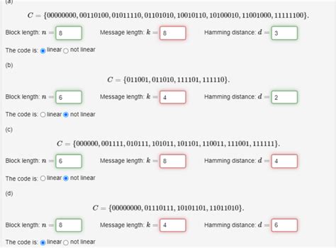 solved 1 point for each of the following codes determine