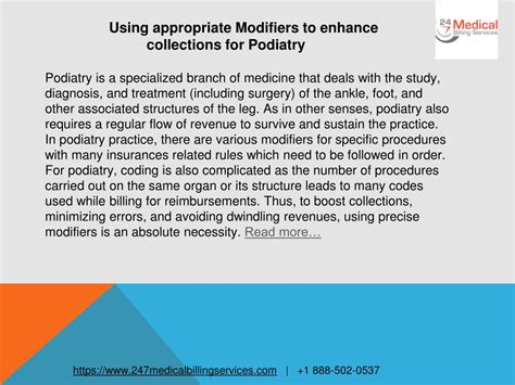 PPT Using Appropriate Modifiers To Enhance Collections For Podiatry PowerPoint Presentation