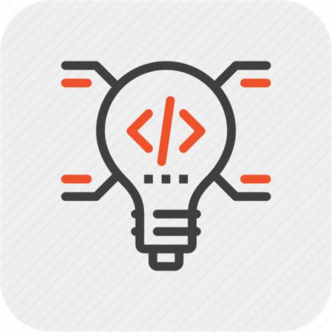 Bulb Code Coding Idea Light Program Programming Icon