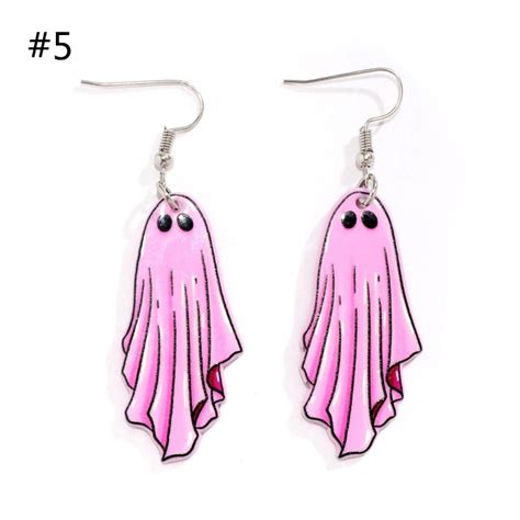 Arin ต่างหูอะคริลิค รูปฟักทอง โครงกระดูก ฮาโลวีน เครื่องประดับ สําหรับผู้หญิง Aringring Th