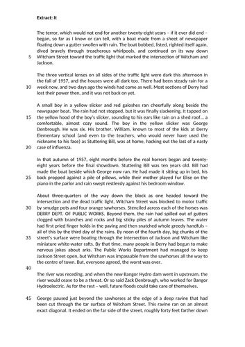 Year 10 Language Paper 1 Section A Sow Teaching Resources