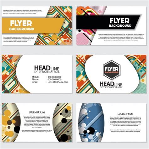 여러 가지 빛깔의 배너 디자인 Eps Uidownload