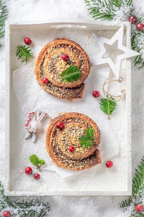 Sweet And Tasty Cinnamon Yeast Snack On A Winter Day Stock Image Image Of Fresh Cake