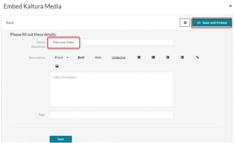 Kaltura Embed Videos In Canvas LMS