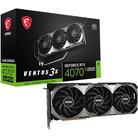 Видеокарта MSI GeForce RTX 4070 Ti SUPER VENTUS 3X OC 16G RTX 4070 Ti ...