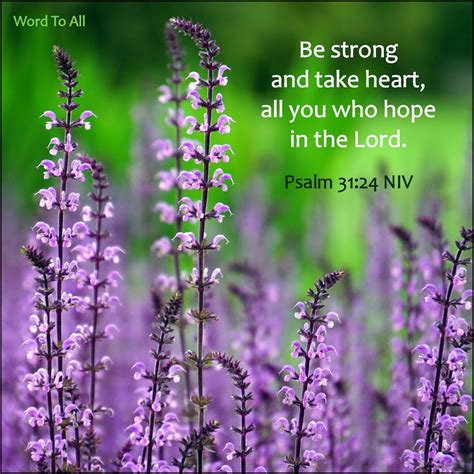 Be Strong And Take Heart Psalm 3124 Niv