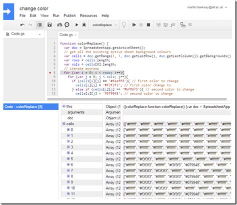 Batch Changing Google Sheet Cell Background Colours With Google Apps Script By Mhawksey