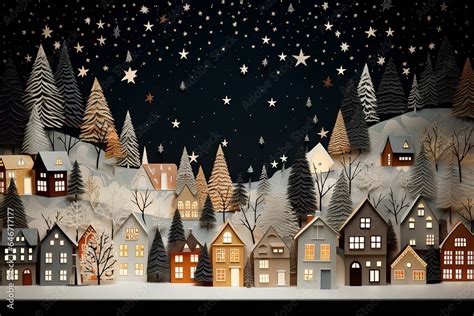 メルヘン クリスマス（ペーパークラフト調） Stock Illustration Adobe Stock