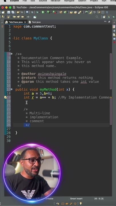 How To Add Comments In Java Javatutorial Youtube