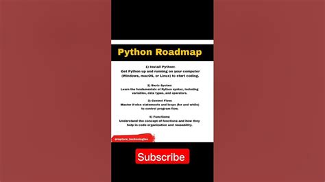 Python Roadmap For Beginners Pythonprogramming Python Beginners