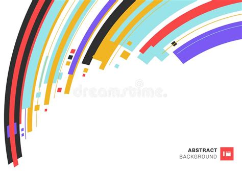 Abstract Template Design Colorful Geometric Overlap Layer Striped