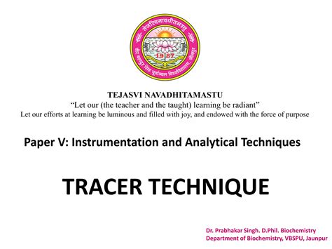 Prabhakar Singh Ii Sem Paper V Tracer Technique Pdf