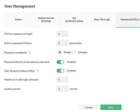 Password Policy V12 Network Configuration Manager Help