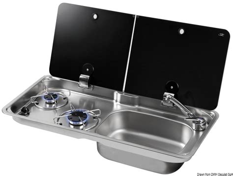 Piano Cottura 2 Fuochi Lavello Dx Fornelli Piano Cotture Cucina