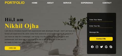 Webdevelopment Html Css Projectshowcase Learningjourney Nikhil Ojha