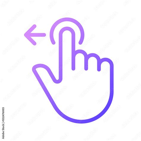Move To Left Gradient Linear Vector Icon Digital Device Interaction Touchscreen And Touchpad