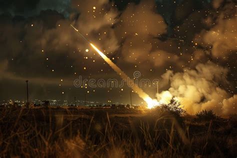 Ai Generative Multiple Rocket Launches At Night Stock Illustration Illustration Of Bang Gain