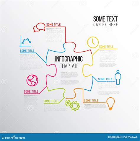 Vector Puzzle Infographic Report Template Stock Illustration Illustration Of Background Mark