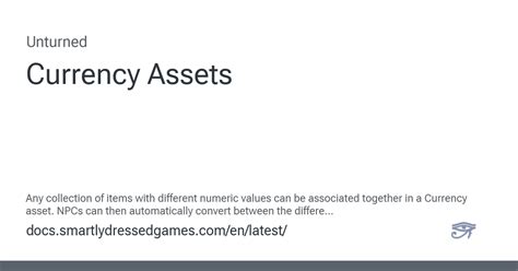 Currency Assets — Unturned 3x Documentation