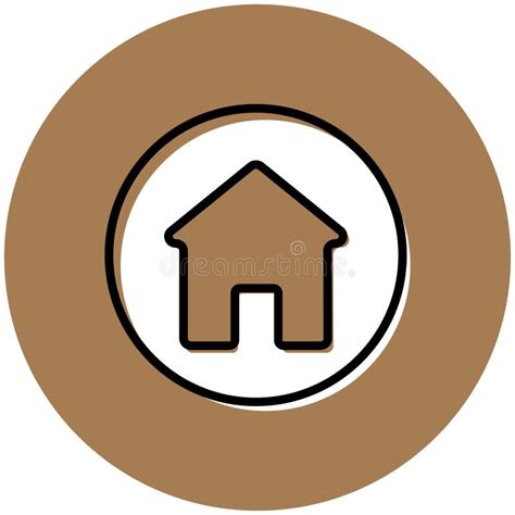 House Button Icon Stock Vector Illustration Of Real 105534215
