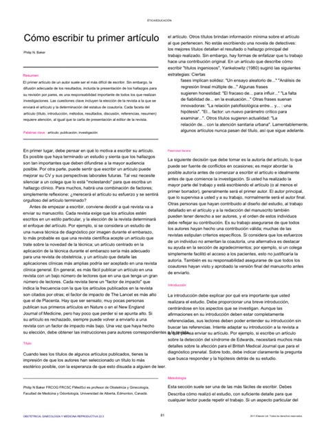 How To Write Your First Paper 2 Pdf