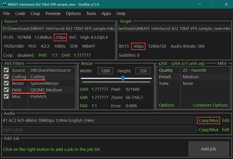 Audio Is Not Properly Cut When The Frame Rate Is Altered In The Script Issue Staxrip