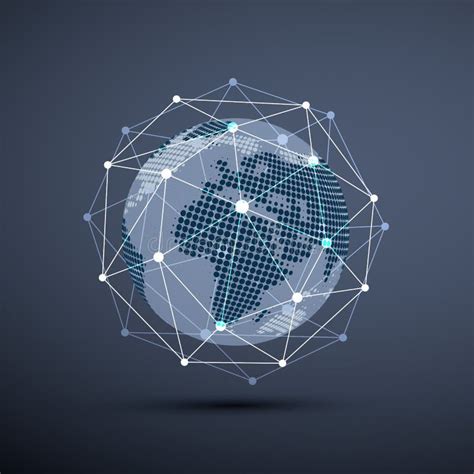 Digital Network Connections Technology Background Cloud Computing Design Concept With Spotted