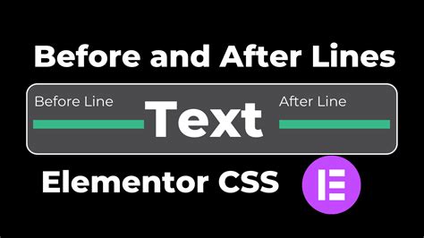 How To Add Before And After Lines In Elementor Text Css Code Pkskills