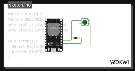Button Event Wokwi ESP32 STM32 Arduino Simulator