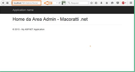 asp mvc usando areas