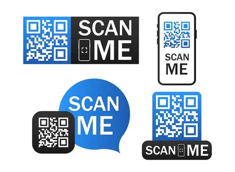 Premium Vector Scan Me Icon With Qr Code Qr Code Scan Icon Set Scan Me Frame Qrcode Tempate