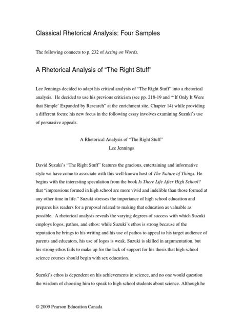 Rhetorical Analysis Essay Example Pdf Rhetoric Multiculturalism