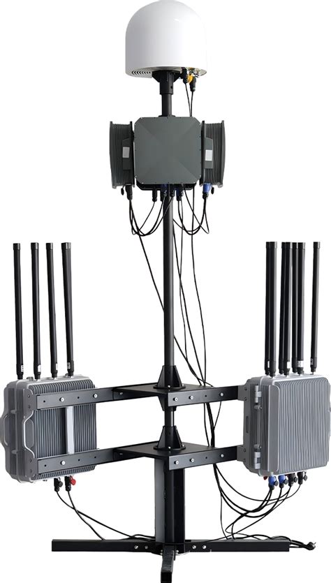 70 6000mhz Fixed Anti Drone System With 360° Detection And 16 Band Jamming Arrays For Fpv