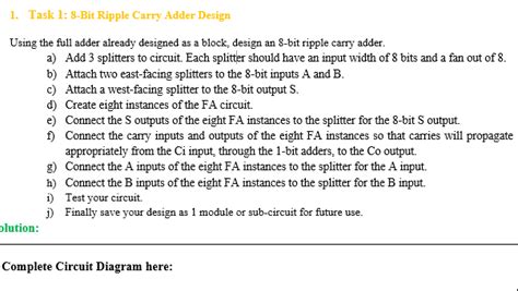 Solved Using The Full Adder Already Designed As A Block Chegg Com