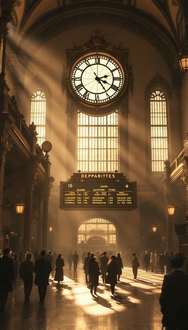 Free Timeless Station Light Image Station Sunbeams Clock Download