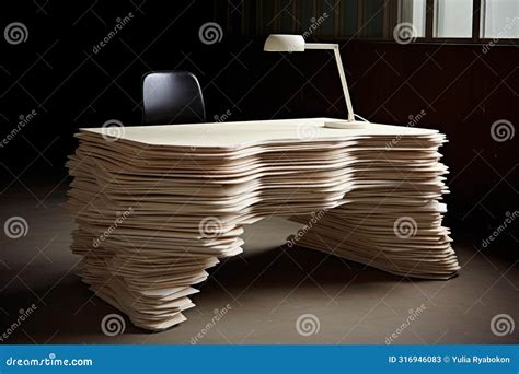 Tidy Stack Paper Office Generate Ai Stock Image Image Of Business