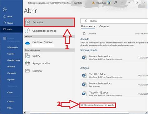 Como Recuperar Un Documento De Word Sin Guardar 2026