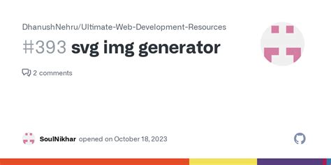 svg img generator · issue 393 · dhanushnehru ultimate web development