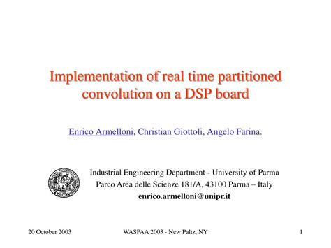 Ppt Implementation Of Real Time Partitioned Convolution On A Dsp Board Powerpoint Presentation