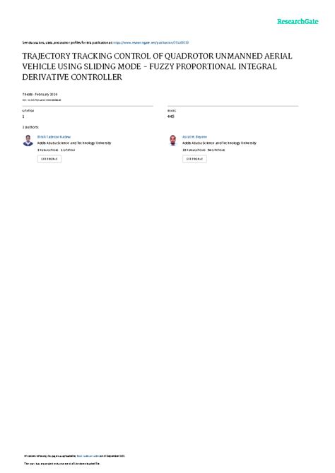 Trajectory Tracking Control Of Quadrotor Uav Using Sliding Mode Fuzzy
