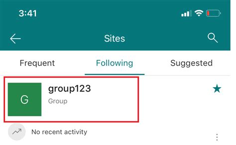 why opening a modern team site inside sharepoint mobile app will not